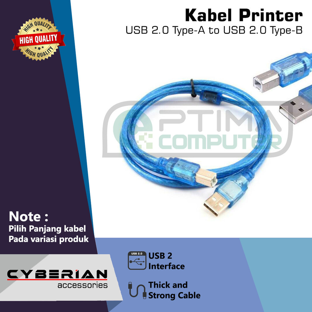 Usb 2.0 Printer Cable (USB Type-A to USB Type-B) | Shopee Philippines