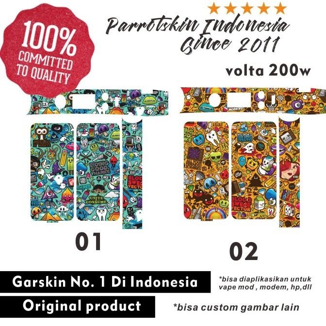 Garskin Skin hotcig Volta 200w full body JDM Bomb sticker Can Be custom ...