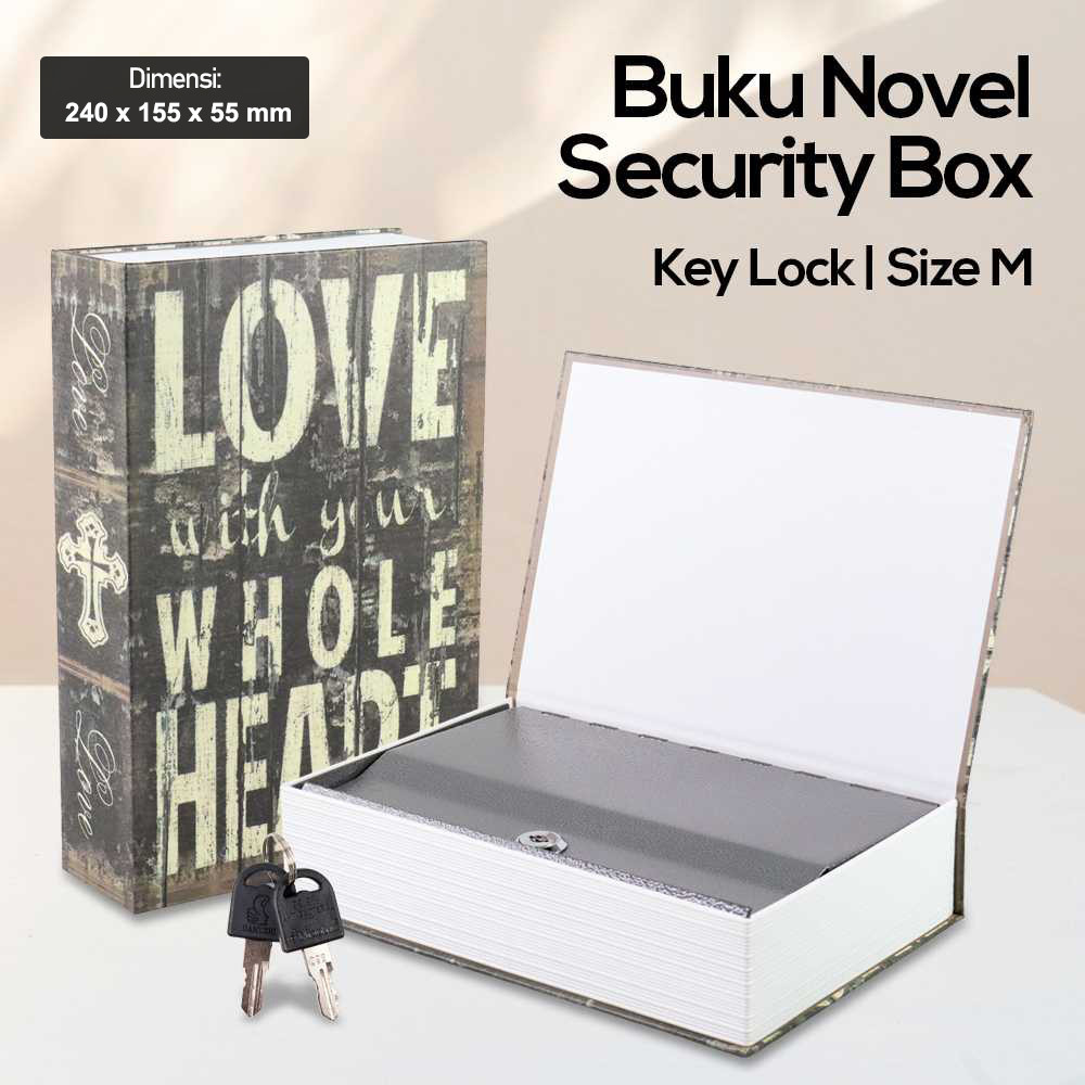 Homesafe Novel Book Box Hidden Security Box Book Key Lock Size M - KBS ...
