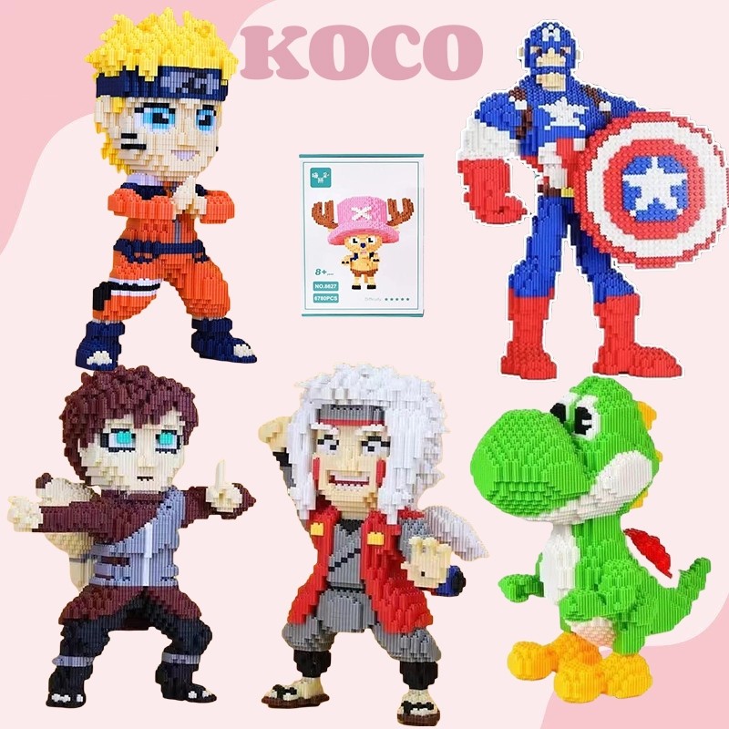 Koco Nano Block Naruto Series Toys Stacking Blocks DIY Bricks Mini ...