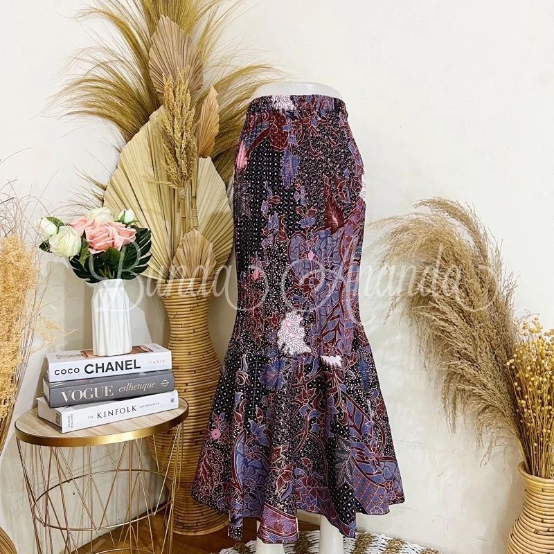 HITAM Plisket Mermaid Skirt / Mermaid Batik Skirt / Instant Skirt ...