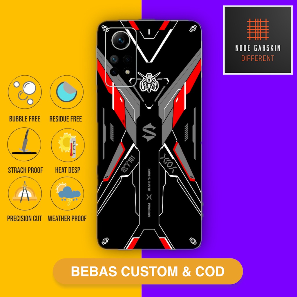 Garskin Skin Vinyl Redmi Note 12 pro 4G Fullbody Or Backonly BLACKSHARK ...