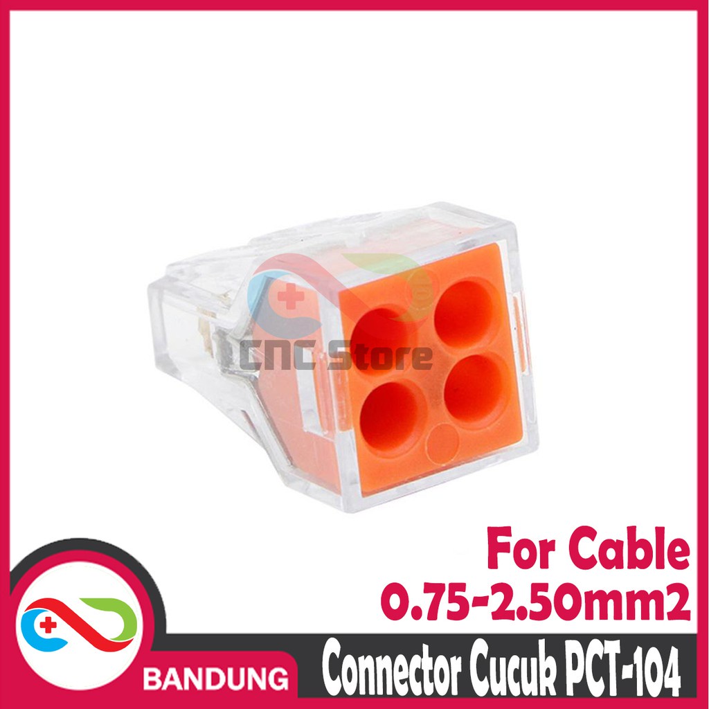 Terminal CUCUK 4 Wires PCT 104 Not WAGO 773 PUSH Plug Connector ...