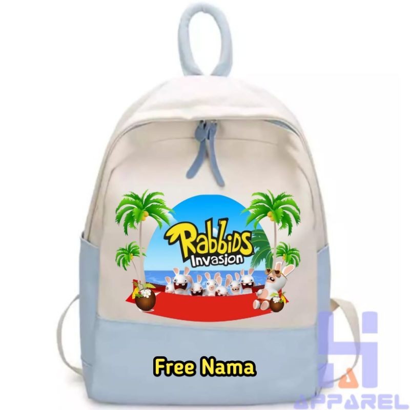 Rabbids INVASION Cartoon Children's Backpack | Shopee Philippines