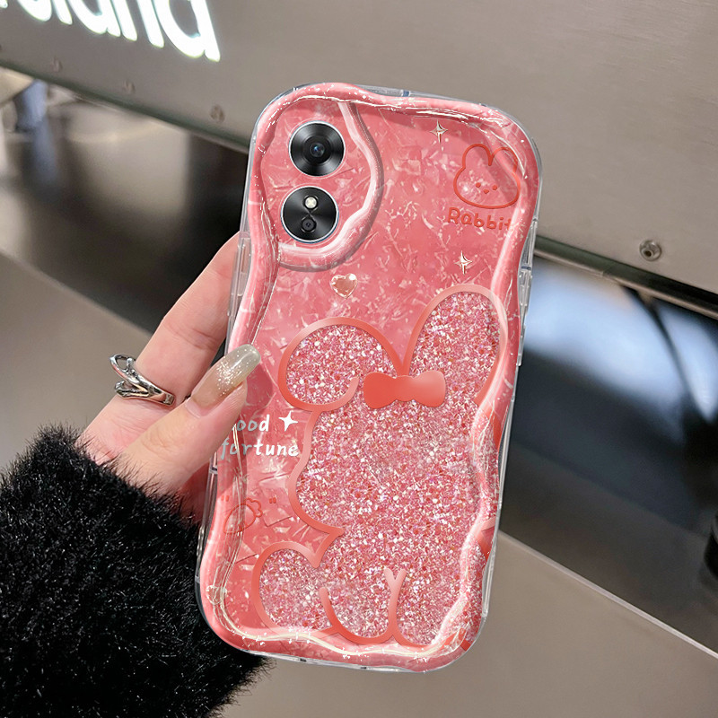 MERAH HP Casing OPPO A17 A17K Case Soft Casing Softcase HP Pink Lucky ...