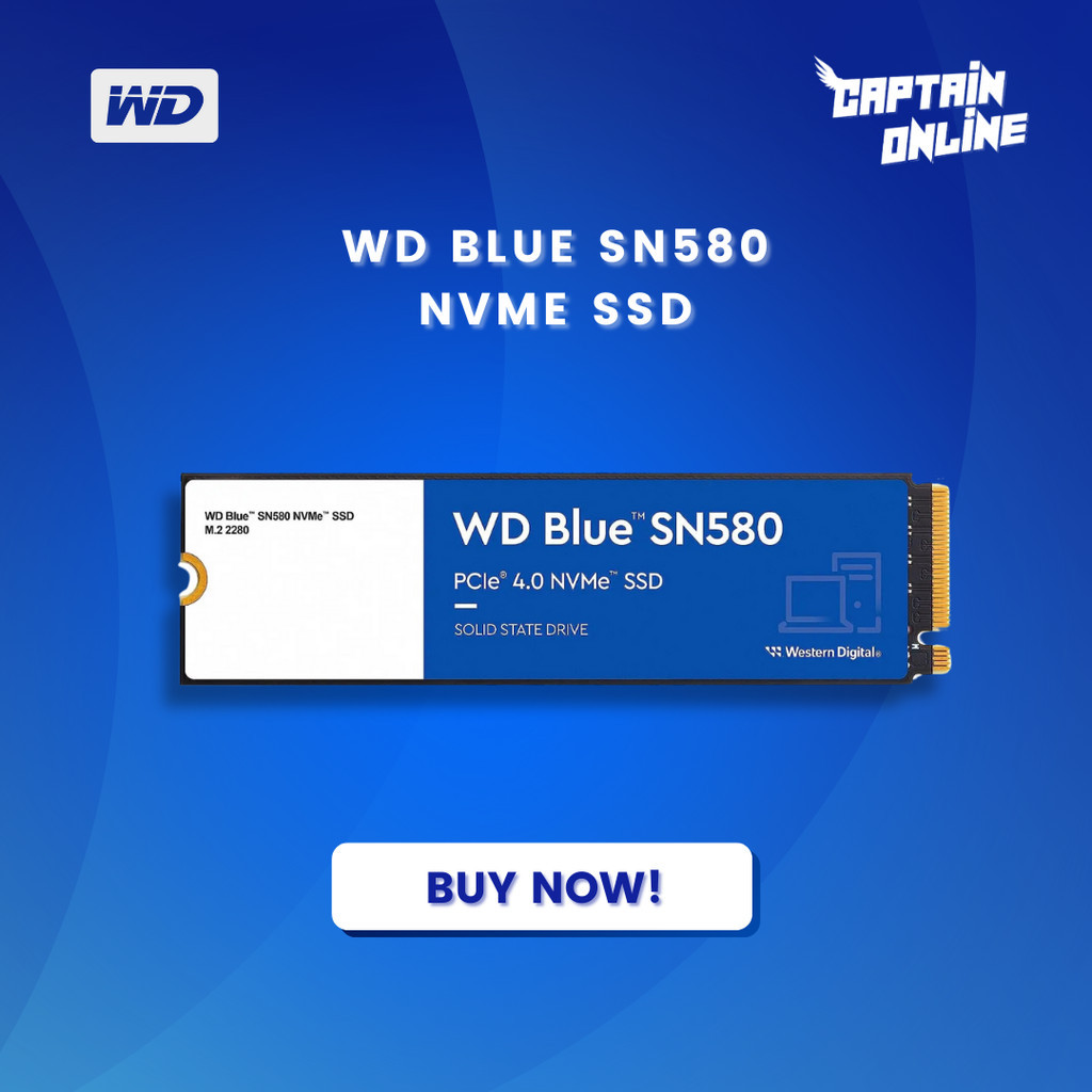 Ssd WD Blue SN580 250GB 500GB 1TB - SSD M.2 NVMe PCIe Gen 4 | Shopee ...