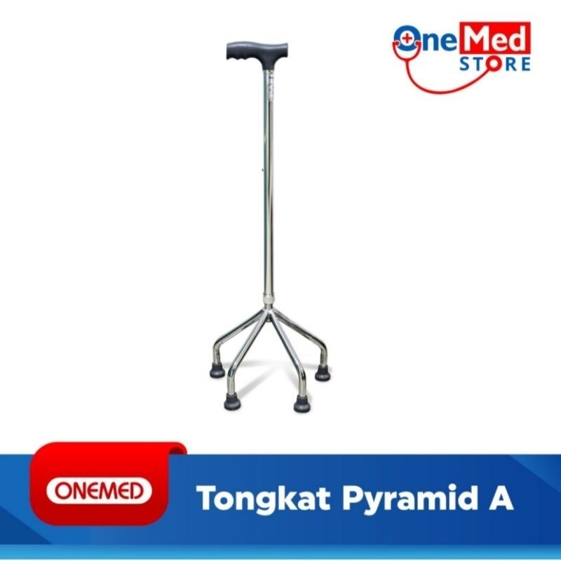 4-legged pyramid stick onemed with straight handle and pyramid foot ...