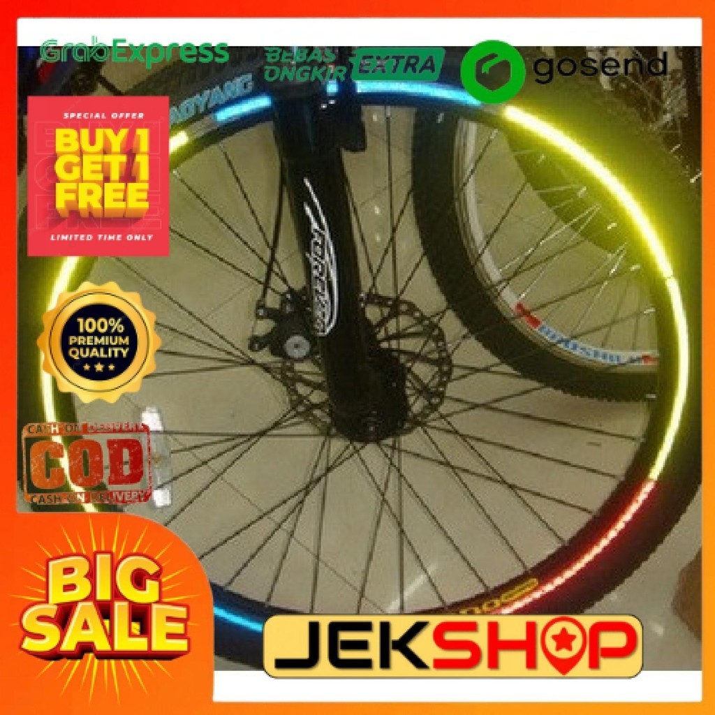Bicycle Wheel Reflective Sticker 8 Strips - A-0001 Stickers | Shopee ...