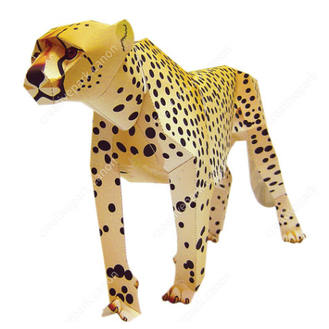 Cheetah BInatang animal diorama papercraft miniature action figure diy ...