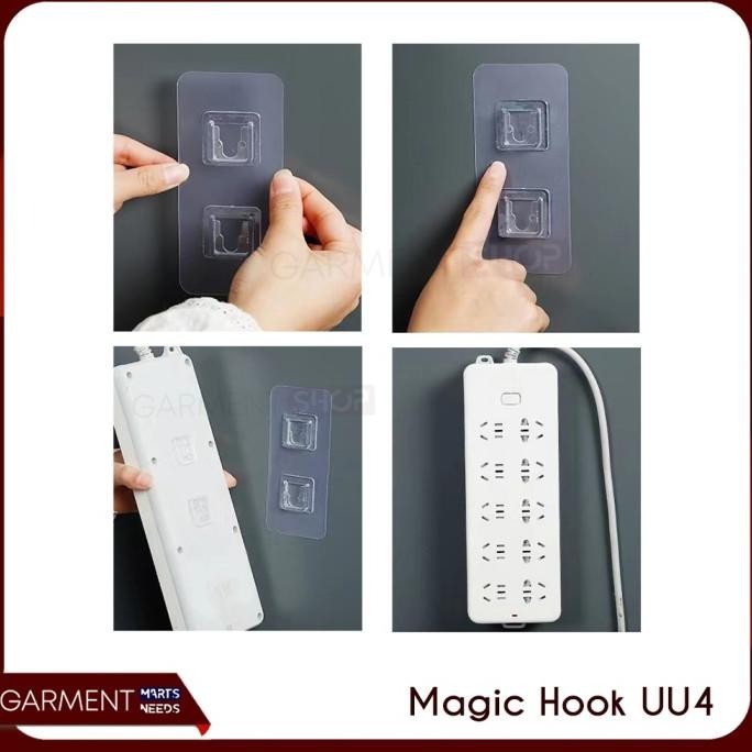 GANTUNGAN Tv AC Remote Socket Sticker Hanger Double Tape Sticker ...
