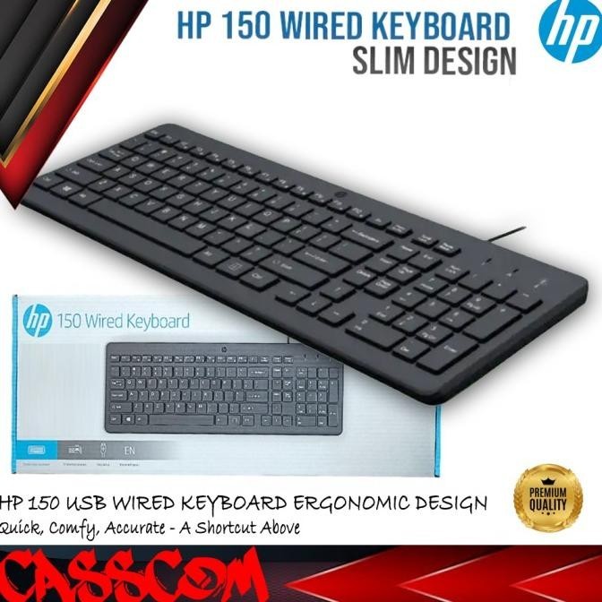 Hp 150 Wired Keyboard Slim Design / Hp150 Official Guarantee | Shopee ...