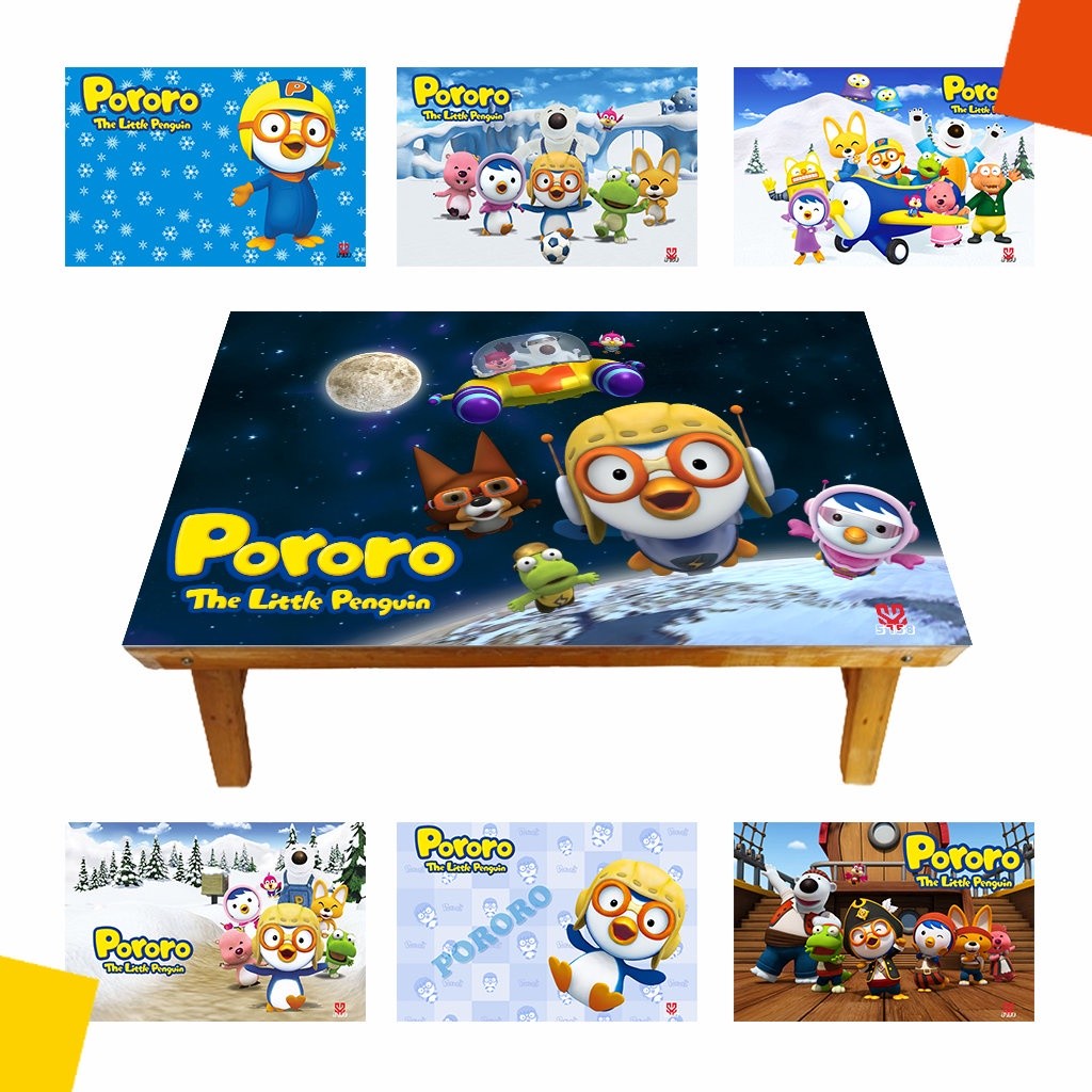 KAYU Character Wooden Pororo Folding Children's Study Table | Shopee ...