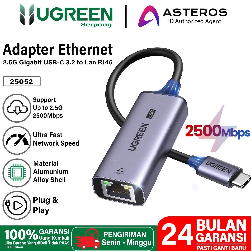 Ugreen Lan Adapter Usb Type C To Rj45 Gigabit Ethernet Network 1000Mbps ...