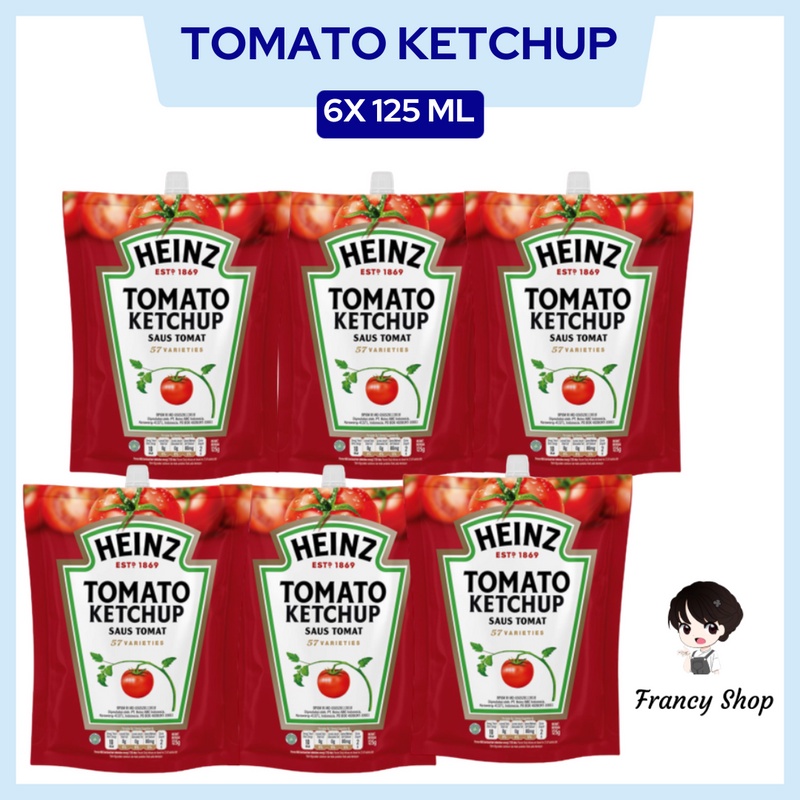 Package Of Tomato Sauce Heinz Tomato Ketchup Pouch 125ml x6 Pcs ...