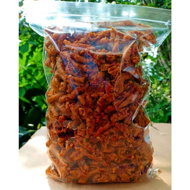 Spicy CRISPY DRY CHICKEN INTESTINE ORANGE LEAF CONTENTS 250.Grm ...