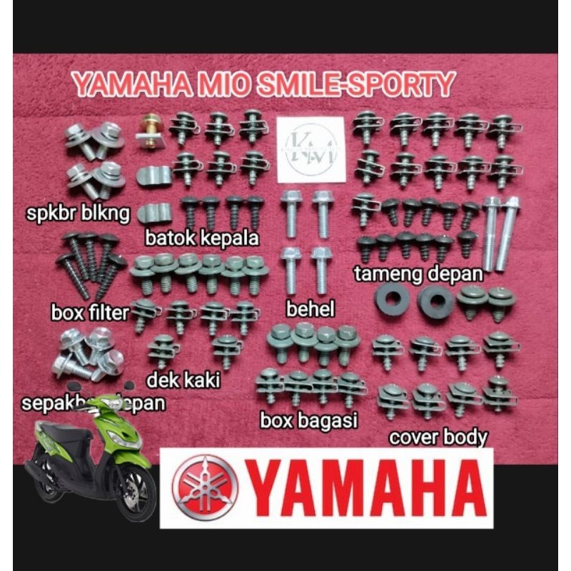 Complete body bolts for yamaha mio sporty-mio smile-Old mio | Shopee ...