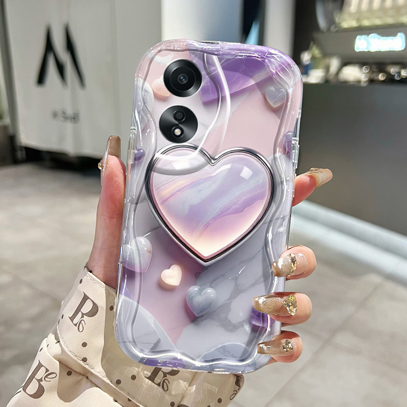 HP OPPO A58 4G A78 4G Case Pearl Love Pattern Simple Protective Phone ...