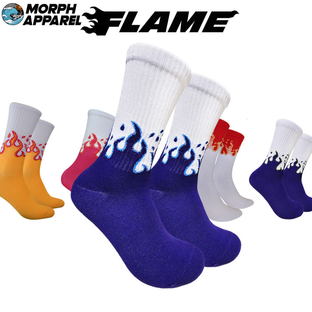 Oldschool Socks - Flame Collection Skate Socks - Morph.Apparel | Shopee ...