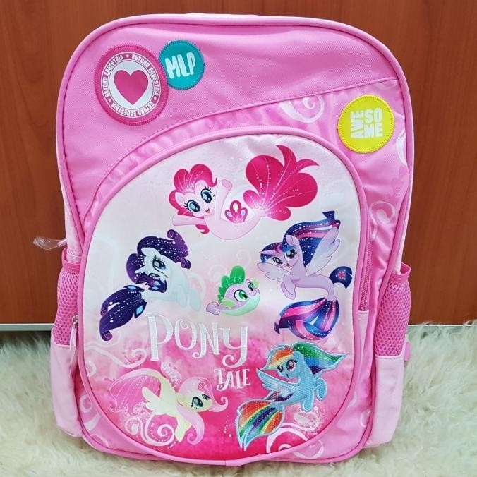 [Best Quality] Large My Little Pony Mermaid Pink Backpack Children's ...