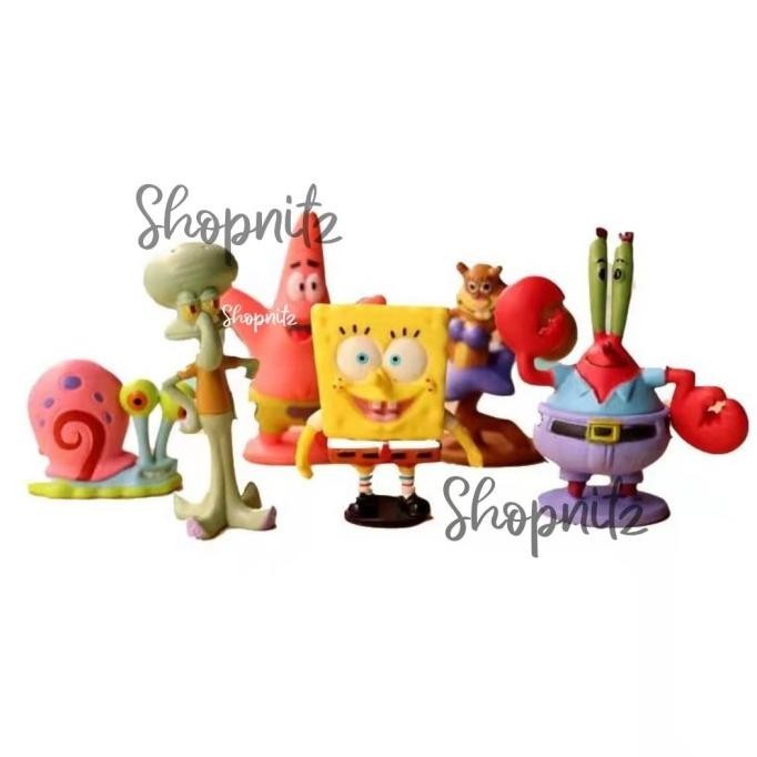Cake Figure Topper, Spongebob Motif Character Cake Topper Decoration ...