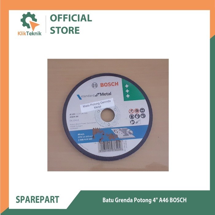 Bosch Cutting Stone A46 S BF 2608619343 4 inch 105x1.2x16mm | Shopee ...