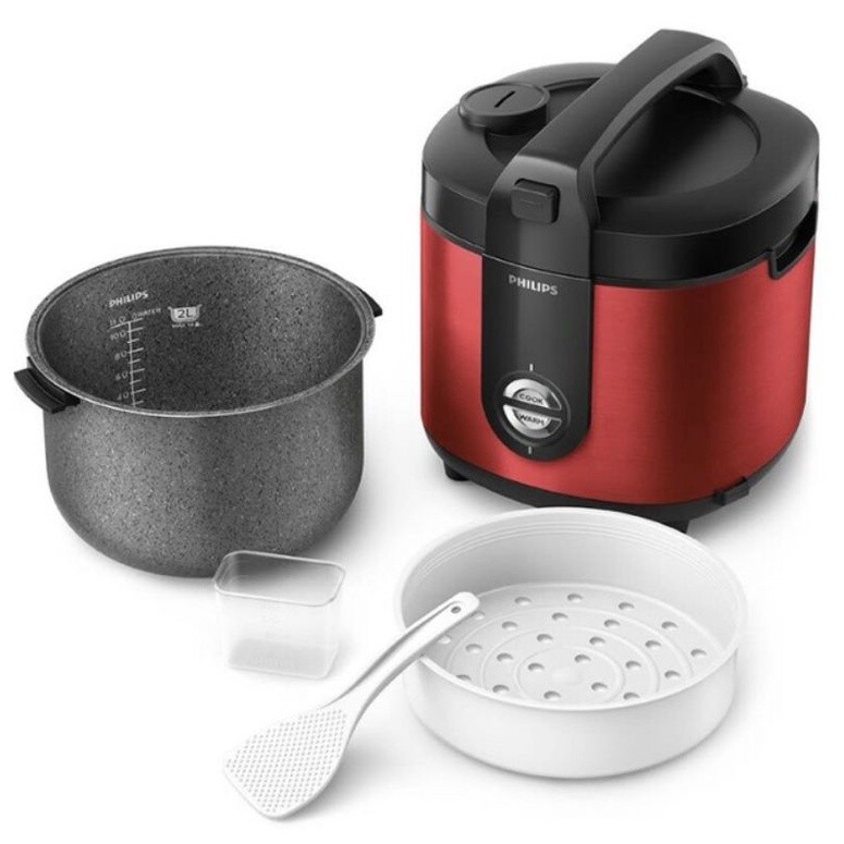 Rice Cooker Philips 2L HD3138 Premium Material with BAKUHANSEKI inner ...