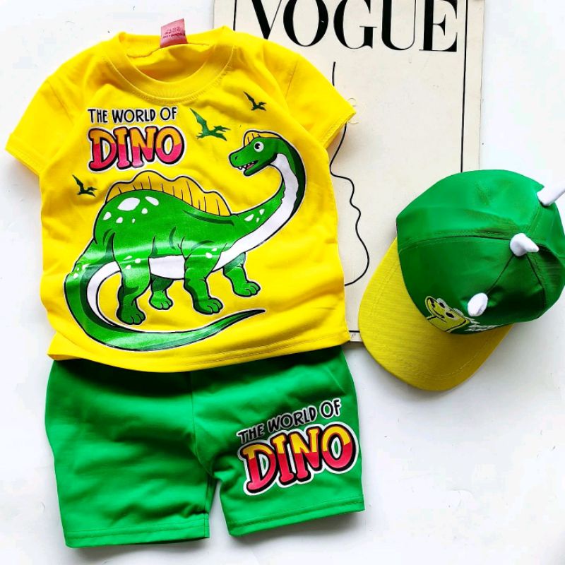 Dino CHILDREN'S CLOTHING SET DINOSAUR KIDS CLOTHING WITH HAT FOR AGE 1 ...