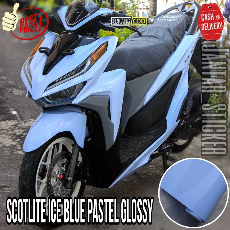 Scotlite Ice Blue Pastel Glossy Premium Sticker Baby Blue Pastel Glossy ...