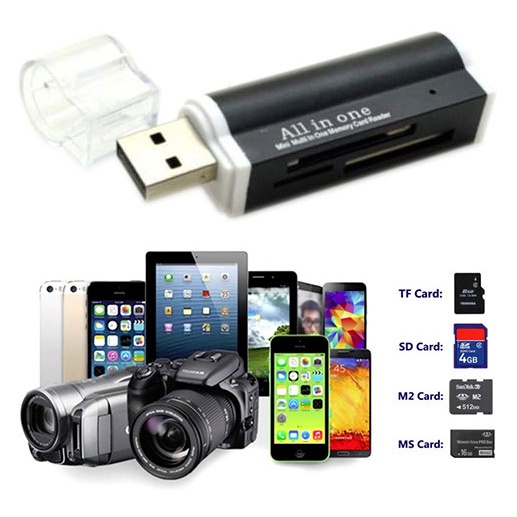 Memory Card Reader - USB Flashdisk 480 Mbps - Black | Shopee Philippines