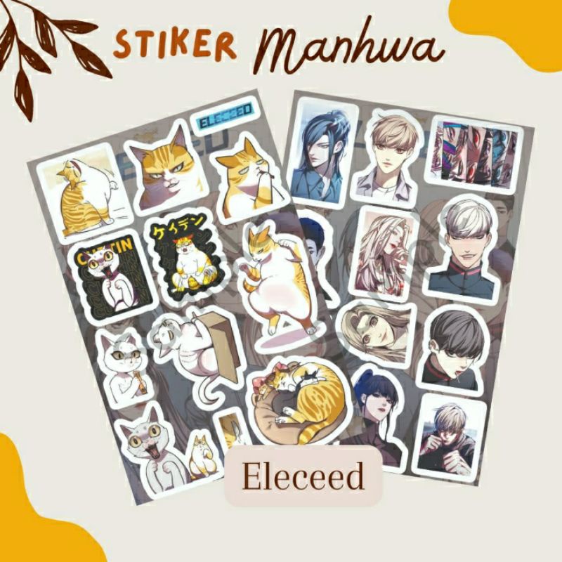 Manhwa A6 Sticker Waterproof Eleceed jiwoo anime Sticker webtoon Manga ...
