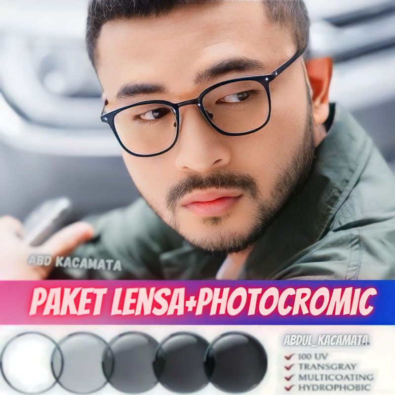 Men's & women's glasses, ANTI-RADIATION photochromic lens glasses frame ...