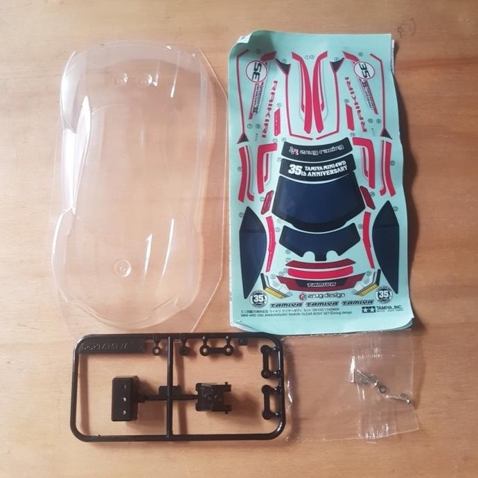 Tamiya mini 4wd 35th anniversary raikiri clear body set | Shopee ...