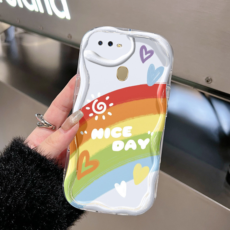 OPPO A7 A5s A12 A12s A11K Case Rainbow Pattern Cover Personalized Cases ...