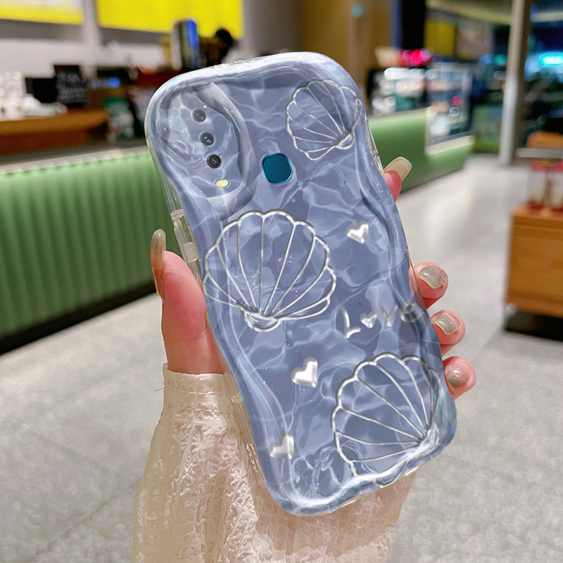 HP Casing VIVO Y12 Y15 Y17 Y27 Y35+ 5G Y3 Y3s 2020 Y12i Case Blue Shell ...