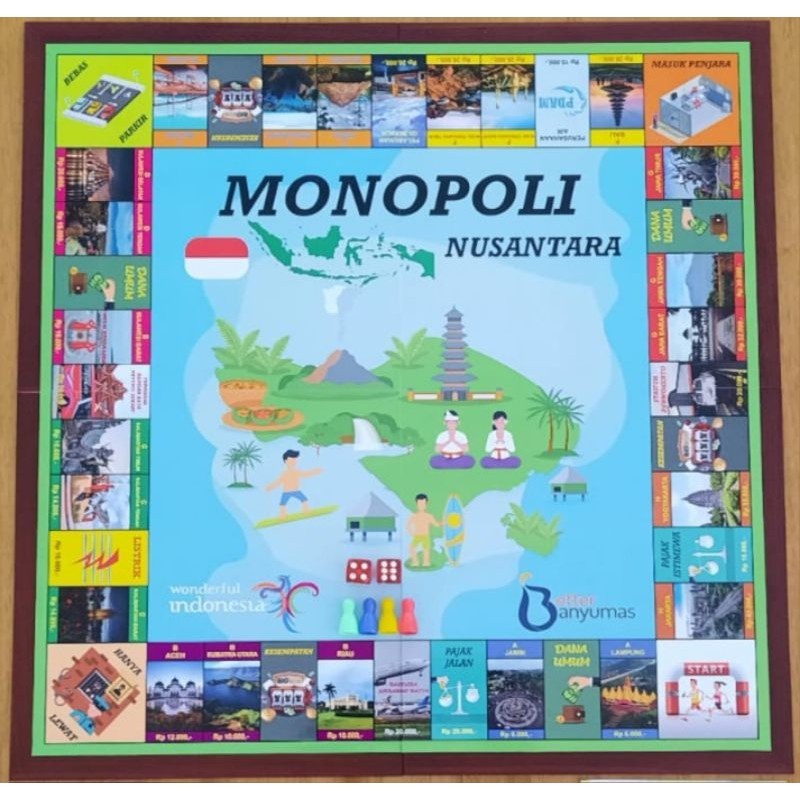 Original Monopoly Board/ Monopoly Nusantara Premium Version/Boardgame ...