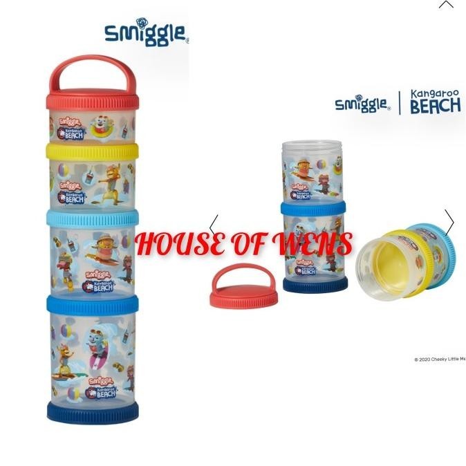 New Smiggle Kangaroo Beach Stack And Snack Containers Set Original ...