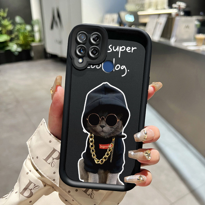 Casing HP Realme C15 Case HP Casing Cute Cat Couple Shell Pattern ...