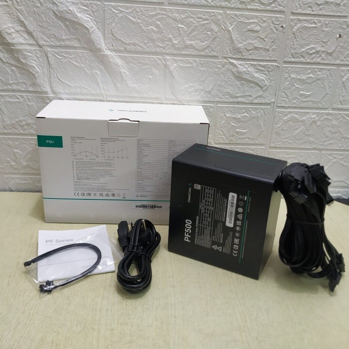 Power SUPPLY DEEPCOOL PF500 (FLAT CABLE) 500W PSU 80 PLUS BLACK CABLE ...