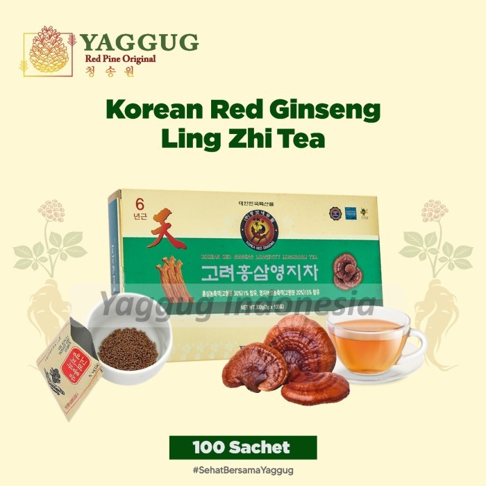Red Ginseng Ling Zhi Tea 100% Original Korea (100 Sachets) | Shopee ...