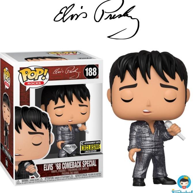 Funko POP! Rocks Elvis Presley '68 Comeback Special Glitter EE Sticker ...