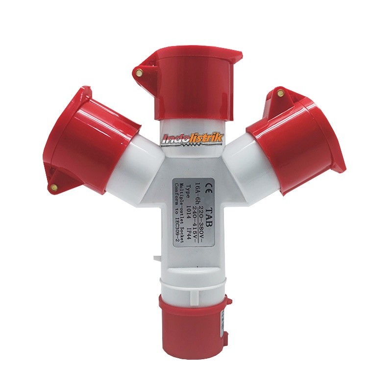 Industrial Socket Plug 4 Pin 16 A Branch 3 - TAB 1014 - ORIGINAL ...