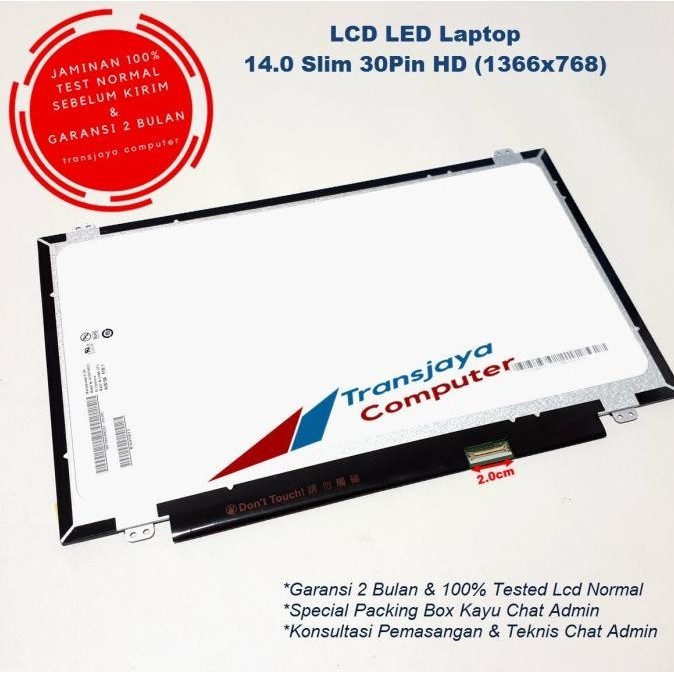 LAYAR Laptop LCD LED Screen Lenovo Ideapad 130-14 130-14AST 130-14IKB ...