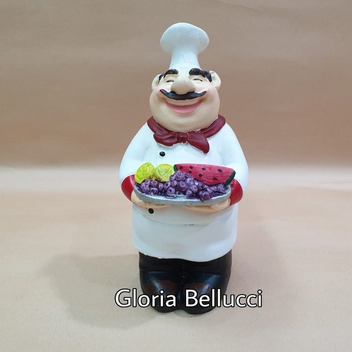 Statue Display Of 4 Chefs Watermelon Bottle Cake Bread Chef | Shopee ...