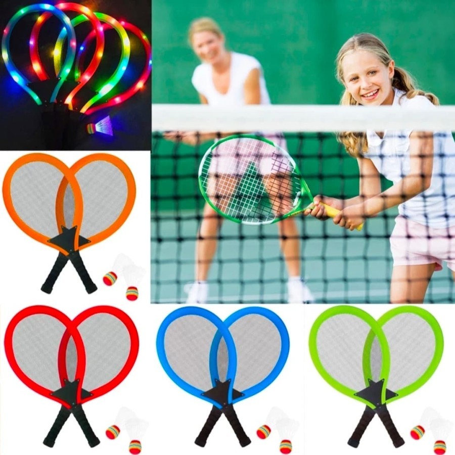 Children's Toy BADMINTON LIGHT RACKET Set ~ LIGHT BADMINTON RACKET ...