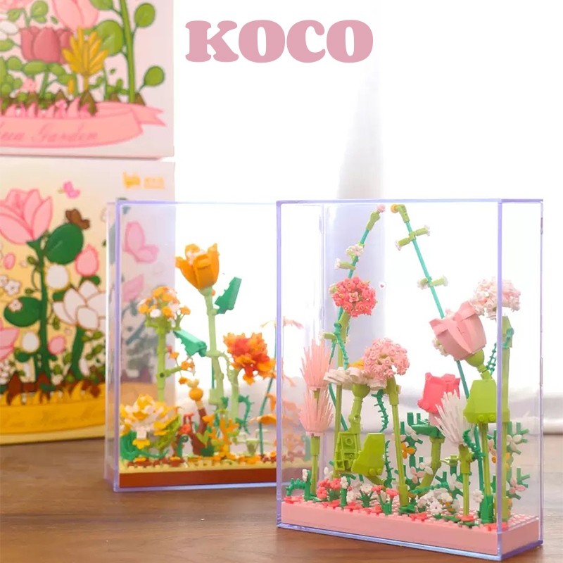 Koco Flower Block Model Assembled Building Block Simulation Flower ...
