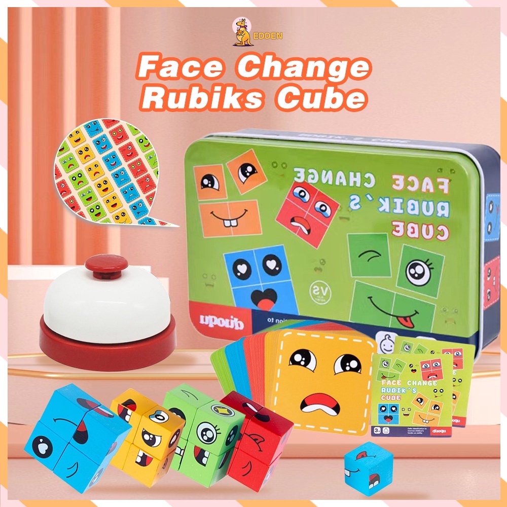 Edden Family game face changing cube Educational toy for stacking ...