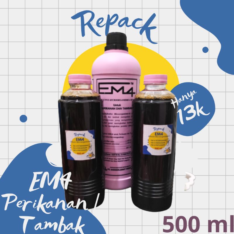 Repack 500ML EM4 PINK Probiotic Aquaponics Pond Fishery | Shopee ...