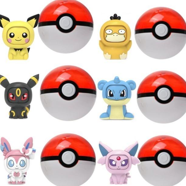 Pokemon Poke ball Pokeball clear pokemon changing face/ swap face ...