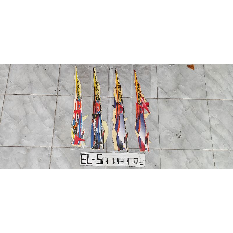 SATRIA 2 Stroke Striping - Old New Strip Sticker New Old Suzuki Satria ...