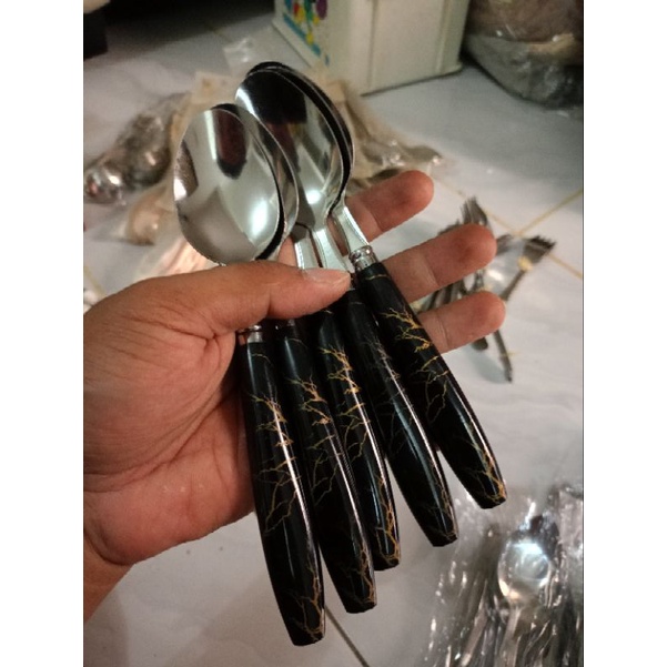 Premium thick stainless steel spoons, 5pcs | Shopee Philippines